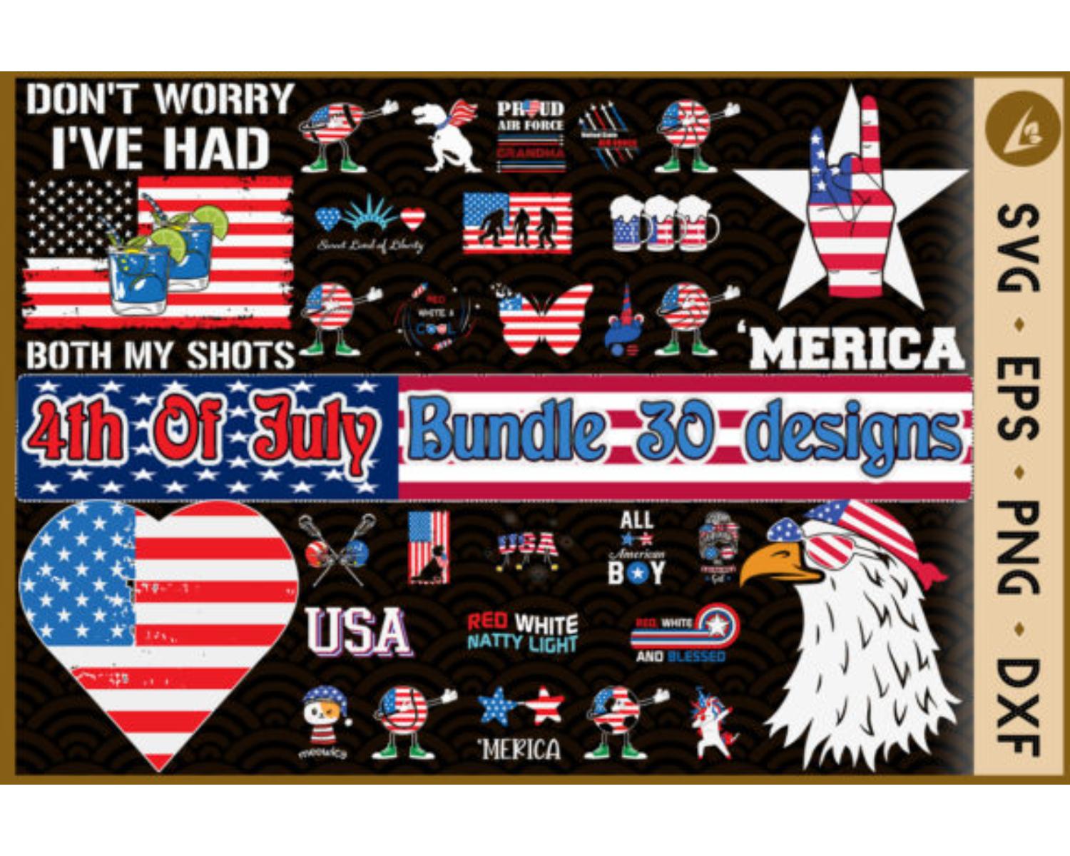 4th of July Bundle SVG 30 Designs – SwanSvg