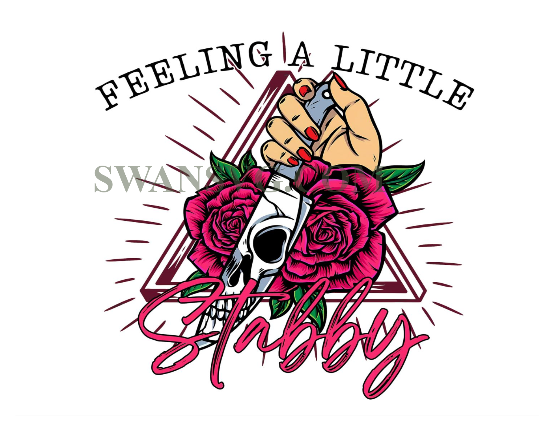 Feeling stabby, Halloween Png, skull flower, sublimation PNG, murder ...