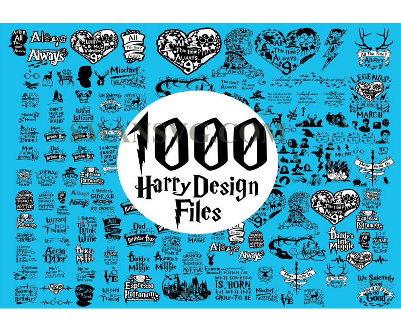1000 Harry Potter Bundle SVG, Harry Potter Svg, Hogwarts Svg – SwanSvg