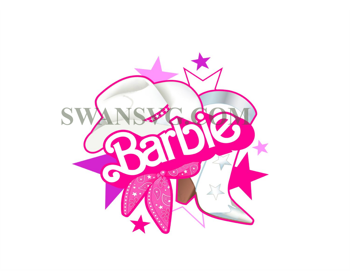 Barbi Western Country Cowboy Hat Bandana Boot Stars Pink Babe Doll ...