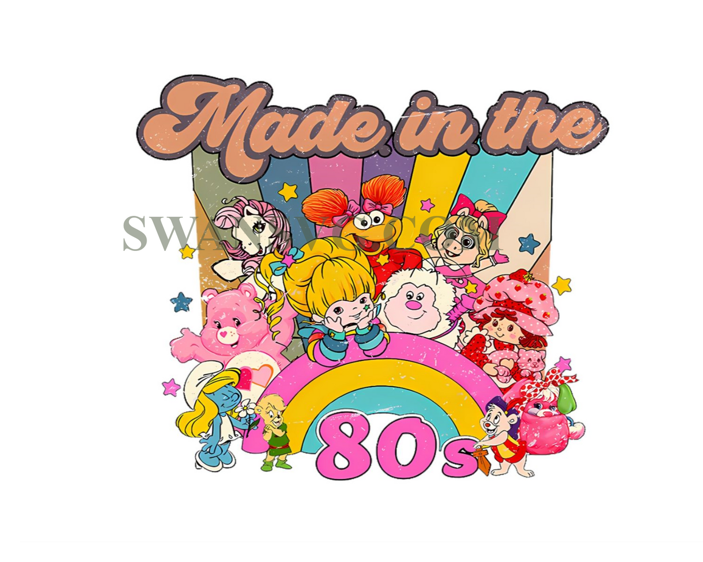 Cartoon Friends Nostalgia Png, Friends 80's Cartoon Characters Rainbow ...