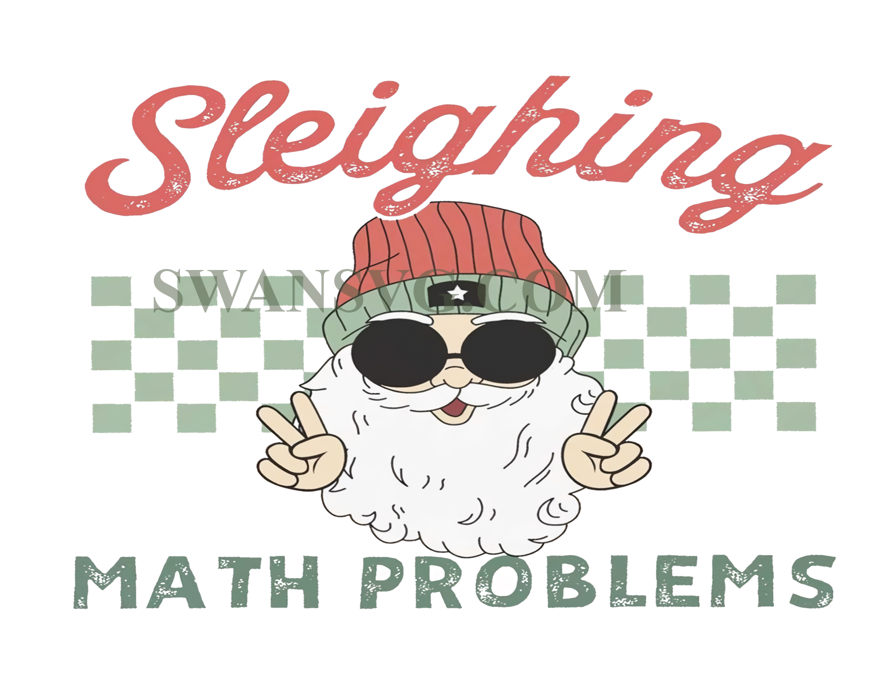 Sleighing Math Problems Png Santa Claus Png Digital File – SwanSvg