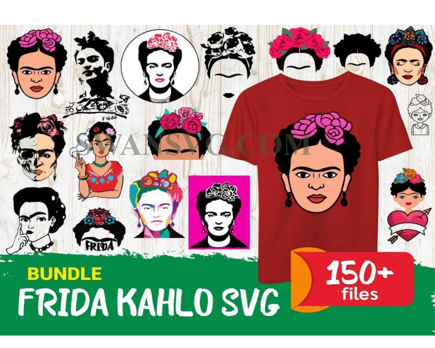 150 Bundle Fra Kahlo SVG, Fra Kahlo Bundle Svg, Fra Kahlo Faces Svg ...