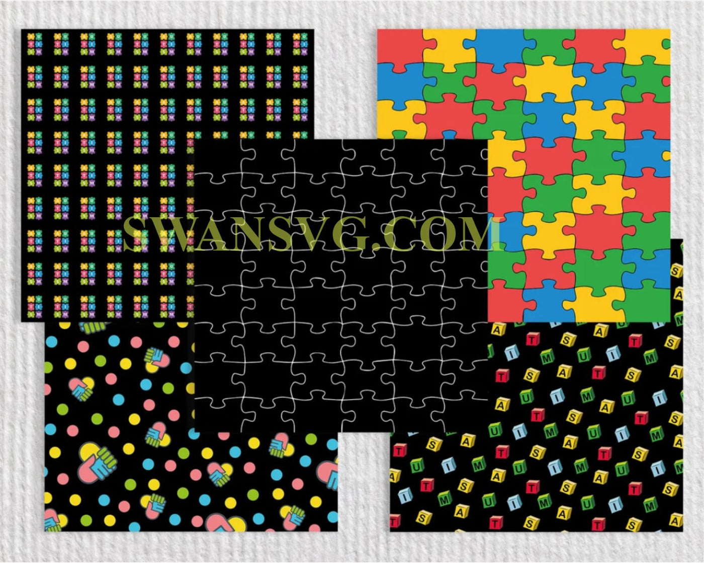 40 Autism bundle svg, au puzzle pattern bundle, autism digital paper ...
