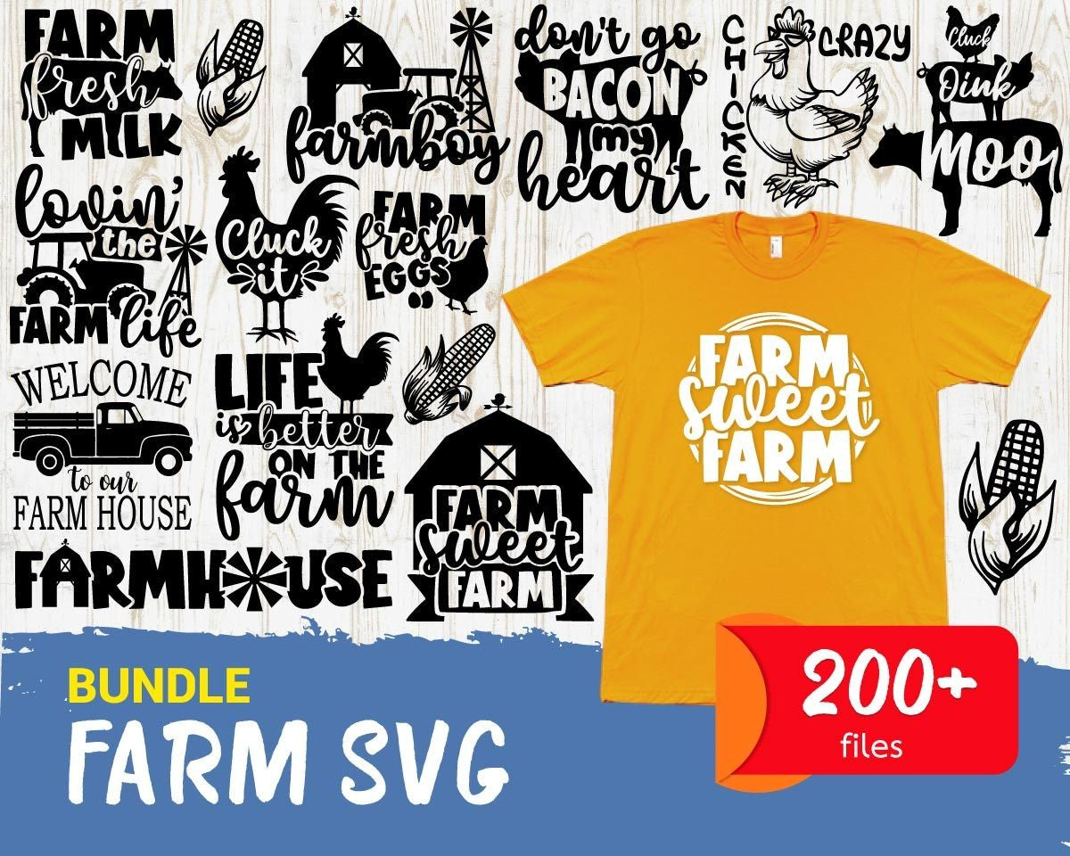 Farm Mega Bundle Svg, Farm Bundle Svg, Farm Life Svg, Farmer Svg – SwanSvg