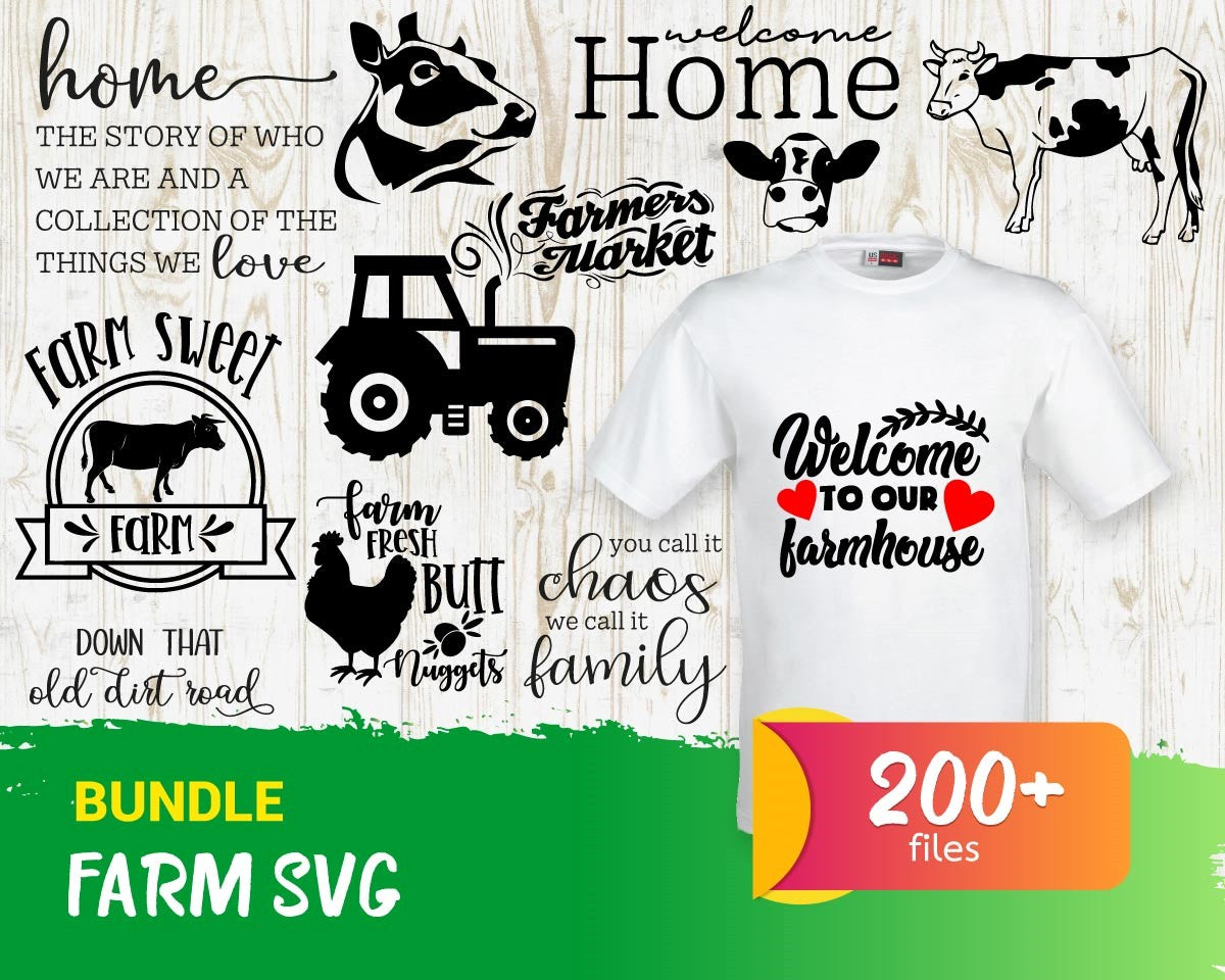 Farm Mega Bundle Svg, Farm Bundle Svg, Farm Life Svg, Farmer Svg – SwanSvg