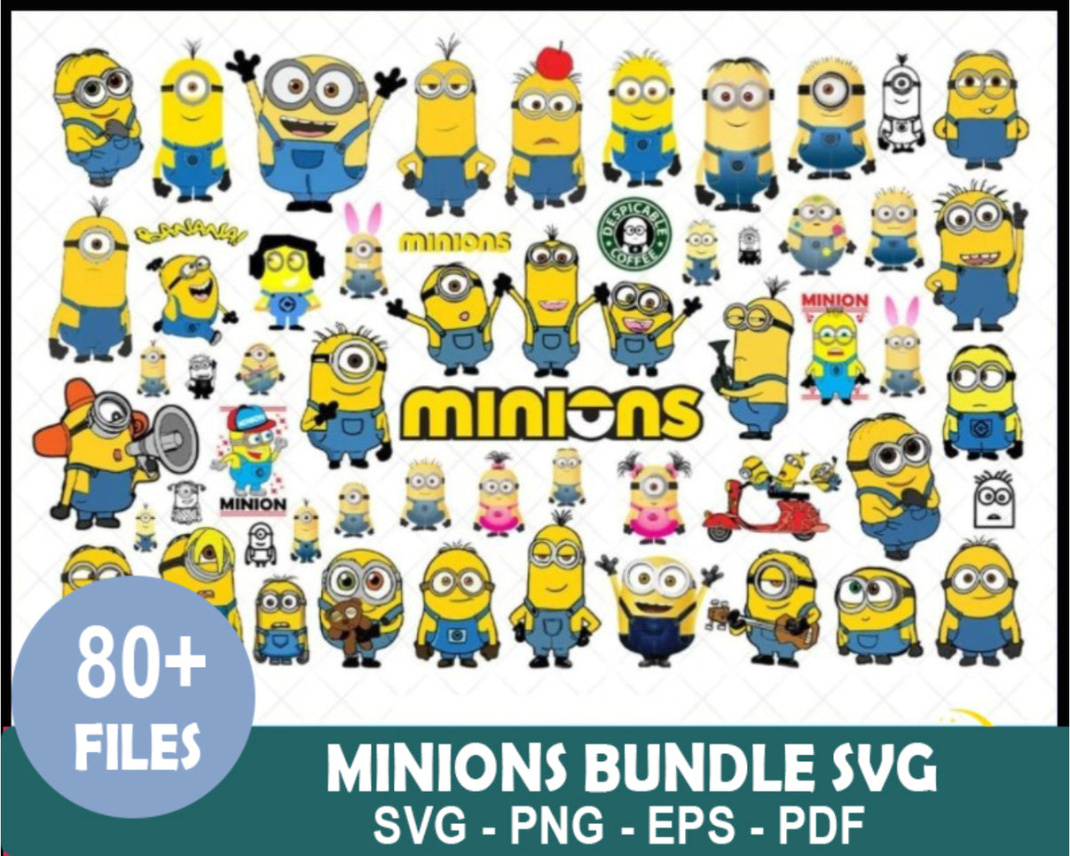 Minions Bundle SVG, Minions Cut File, Minions Clip Art, Minions – SwanSvg